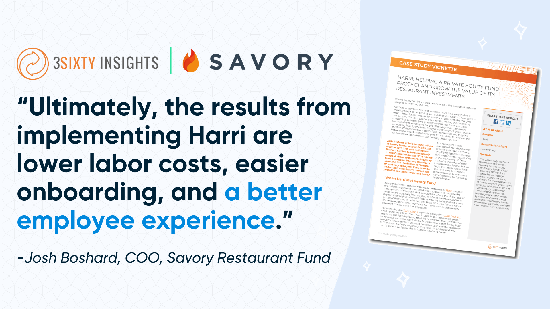 Harri & Savory Fund | Harri Insider